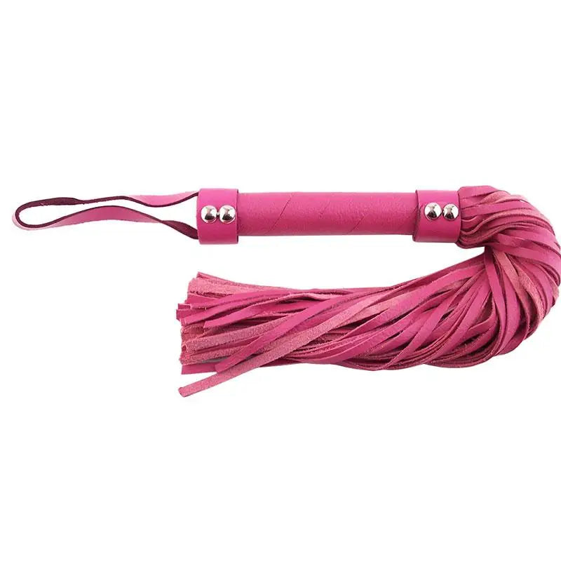 Shop 21 Inch Rouge Garments Pink Leather Flogger with Handle Loop ...